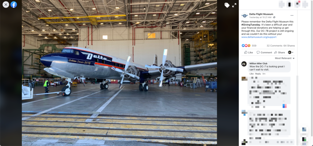 Será que o DC-7B da Delta está pronto para exposição? | Million Miler Club